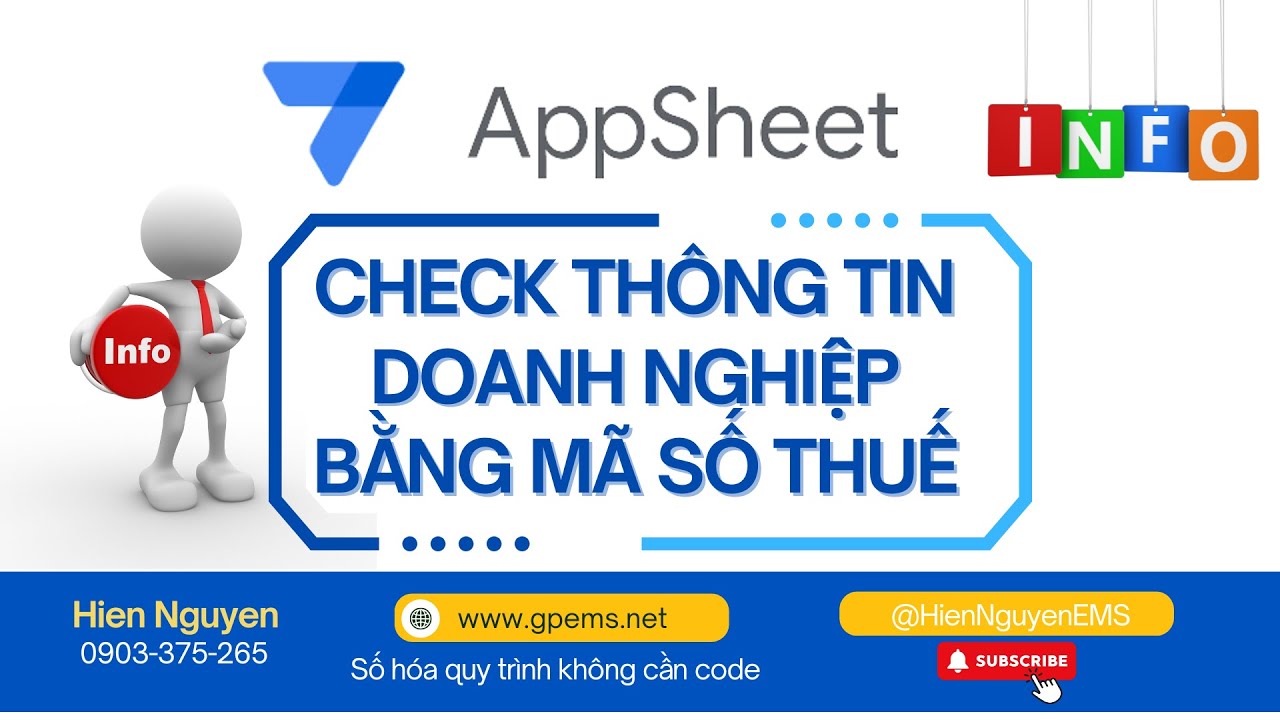 AppSheet Tips Get thông tin mã số thuế về AppSheet từ VietQR API - YouTube
