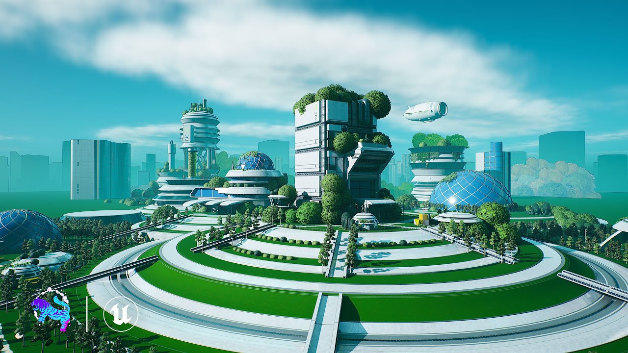Stylized Solarpunk City Environment | Available for Unity & Unreal ...