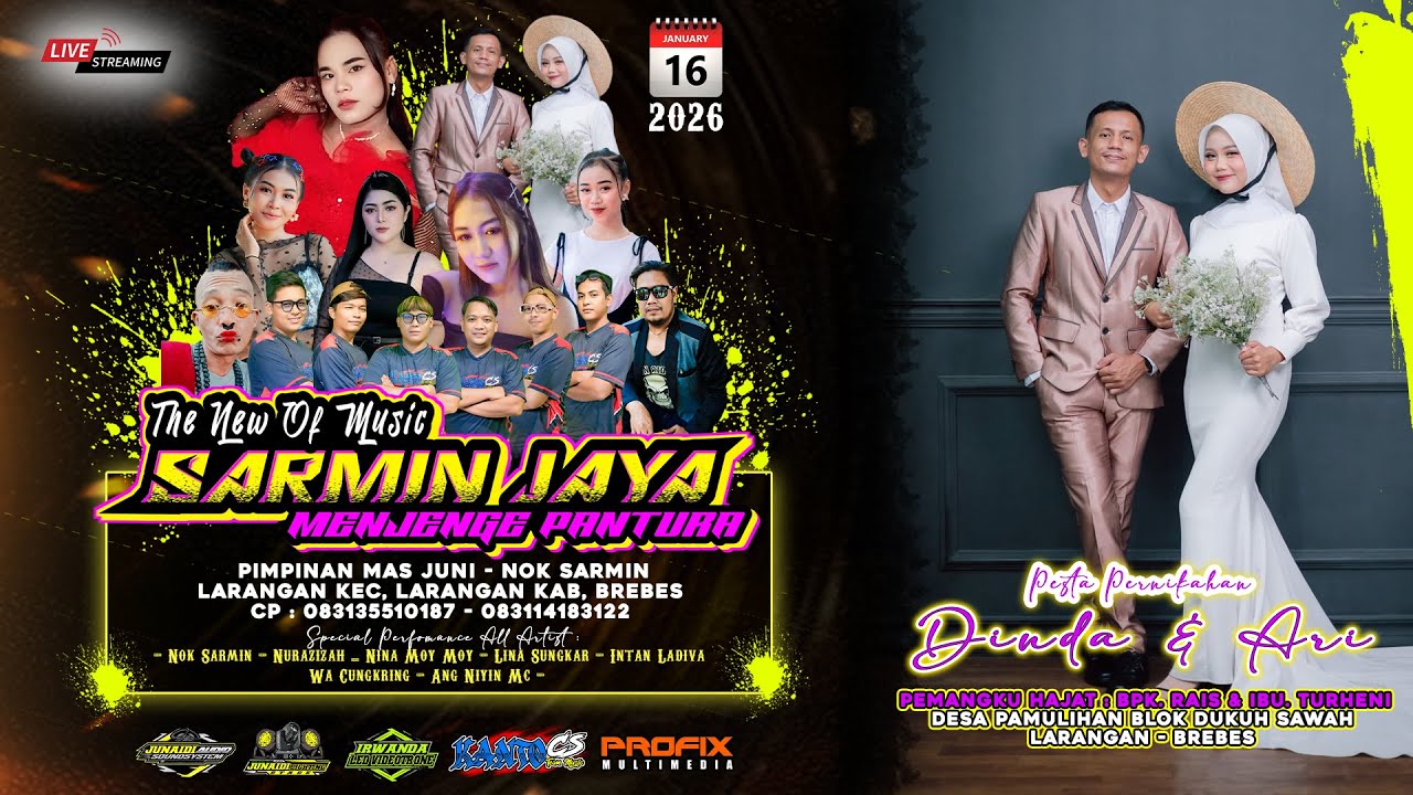 🔴 LIVE MENJENGE PANTURA SARMIN JAYA - 16 JAN 2026 PAMULIHAN BREBES ...