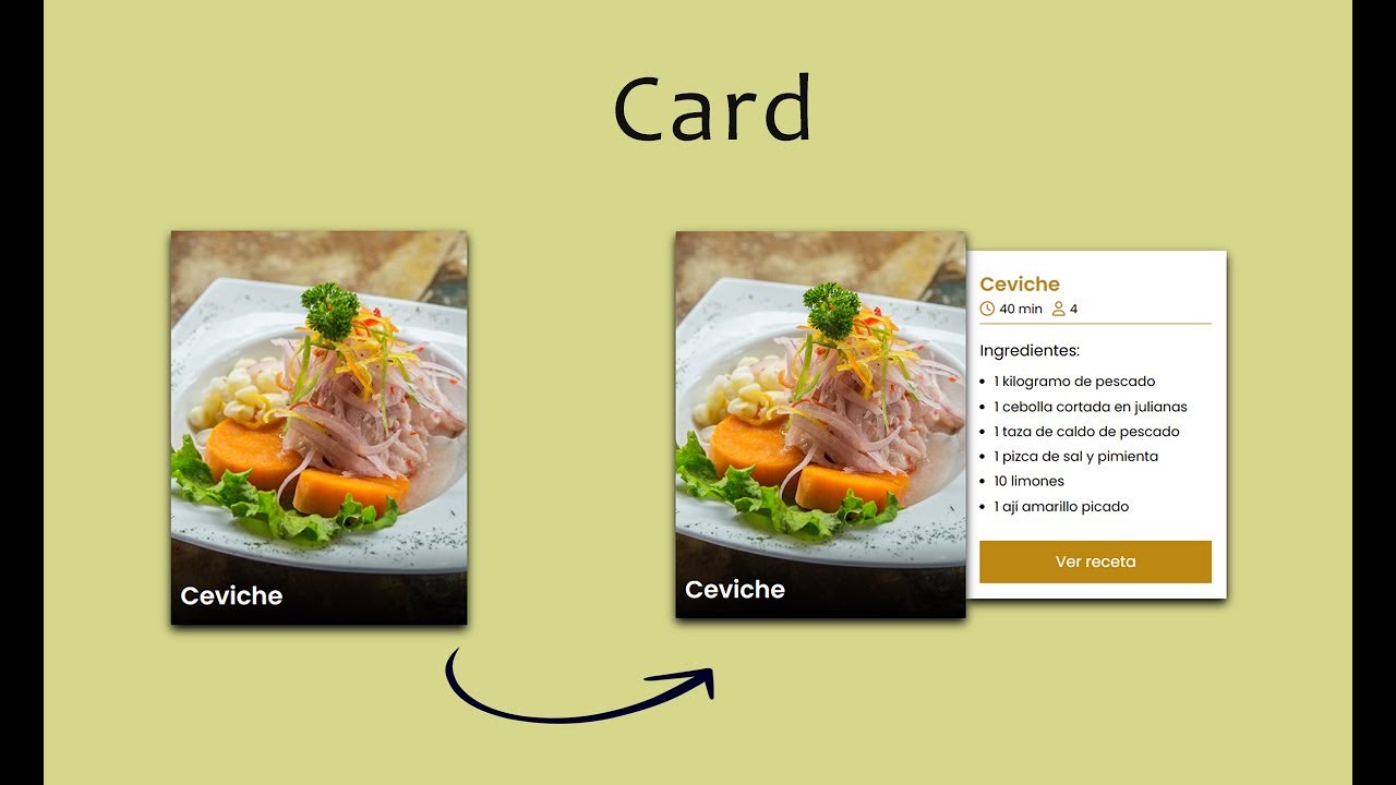 Card personalizada (tarjeta de recetas) || HTML y CSS - YouTube