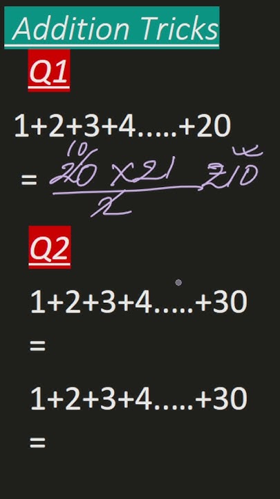 Addition Short-cut Tricks of numbers | Vedic Math Tips and Tricks | maths adda academy #maths ...