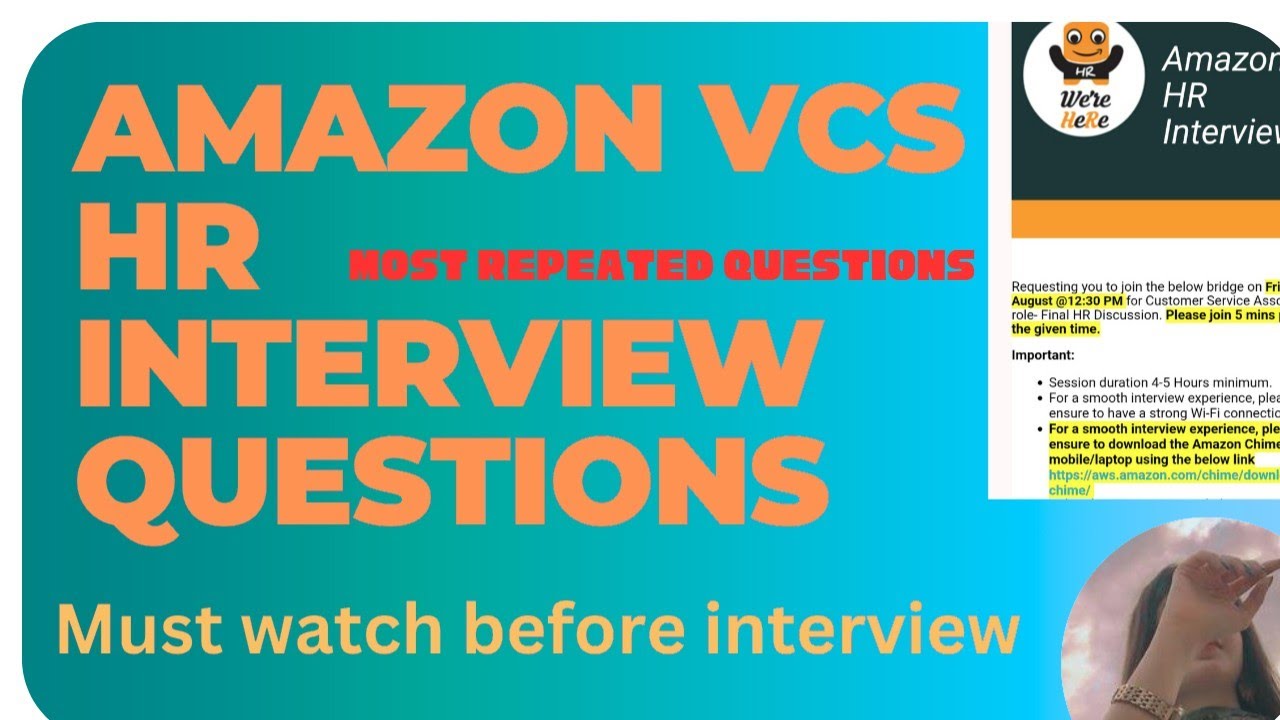 HR Interview ll Amazon vcs ll for all states ll Amazon work from home # ...