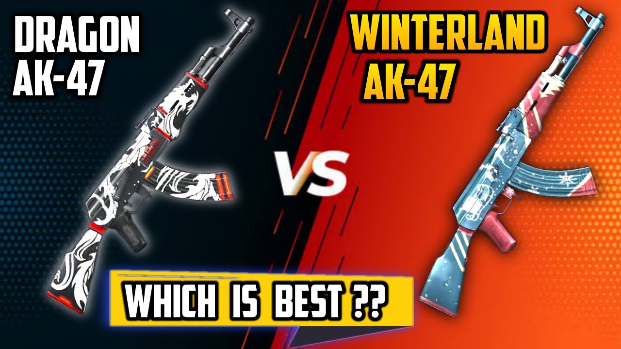 DRAGON AK VS WINTERLAND AK IN FREE FIRE🔥|| WHO IS THE WINNER || BEST AK ...