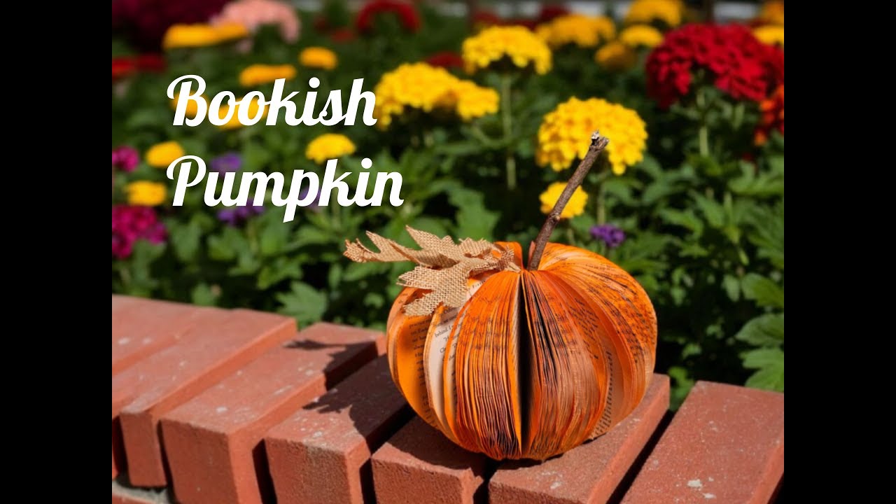 Bookish Pumpkin, Book Folded Pumpkin, Halloween DIY - YouTube