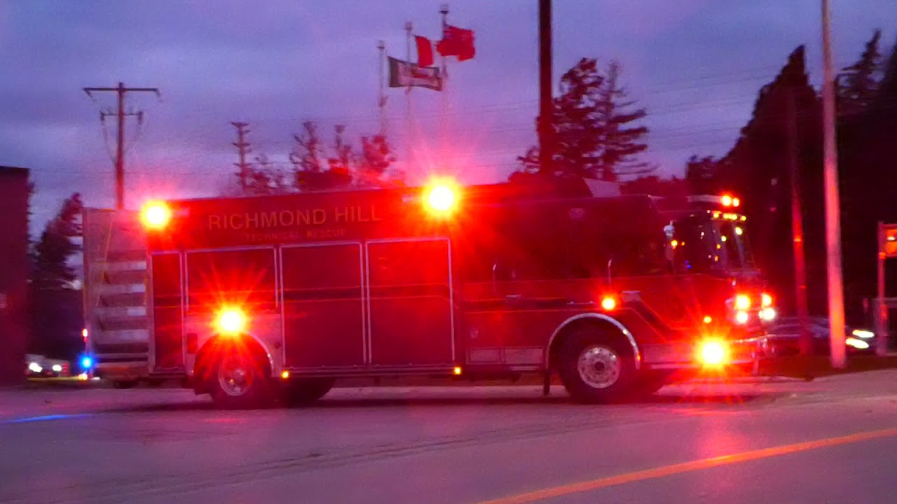 Richmond Hill Fire New Rescue 819 Responding - YouTube