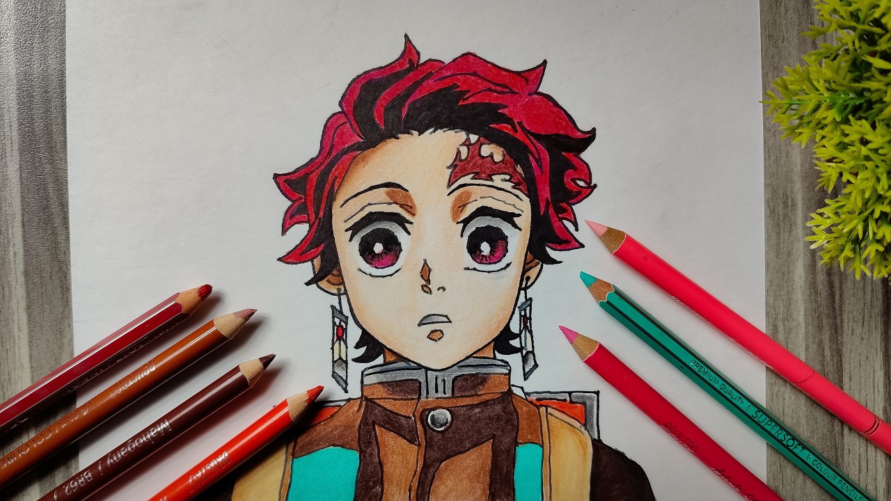 How to Draw Tanjiro Kamado - Kimetsu No Yaiba | Step By Step Tutorial ...