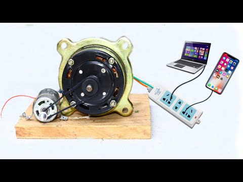 I Make A 220v 800w Generator Using Old Table Fan Motor