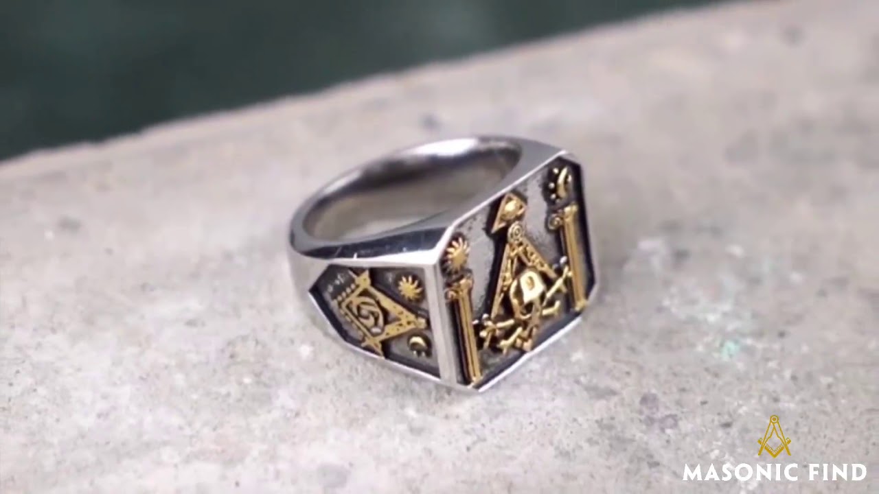 Intricate Skull Masonic S&C Totem Ring - YouTube