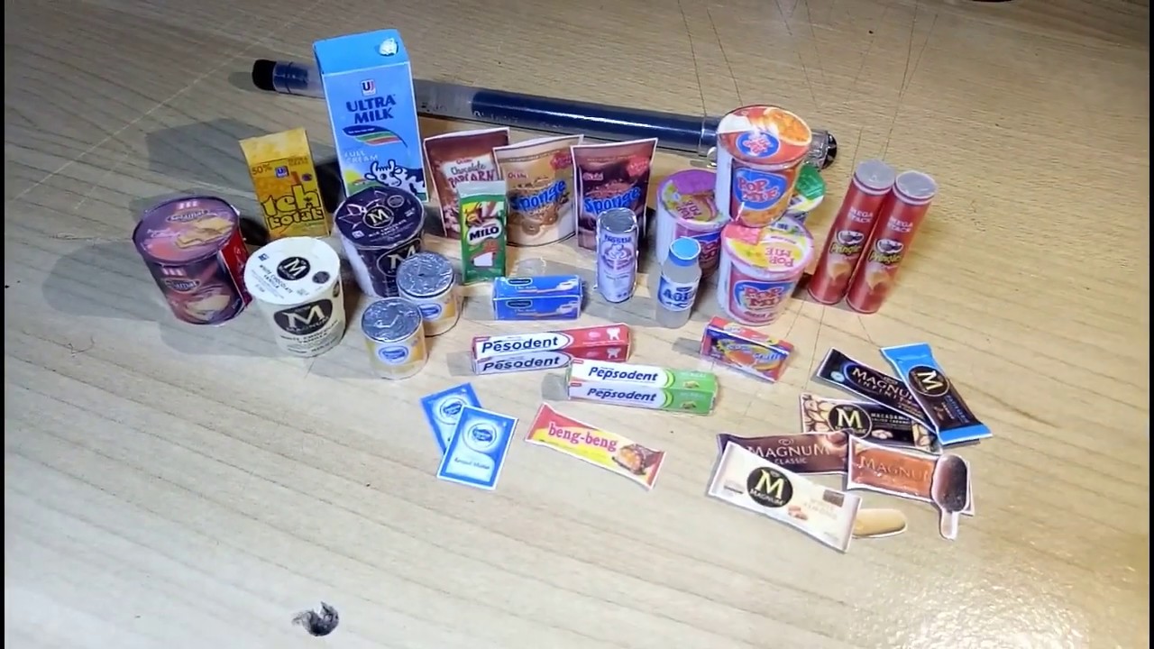 Membuat Miniatur Produk Makanan Ringan, DIY How To Make the Miniature ...