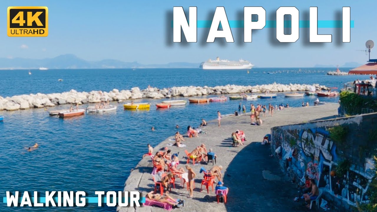 Napoli Summer Beach Walk | Italy Short Walking Tour - 4K UHD - YouTube
