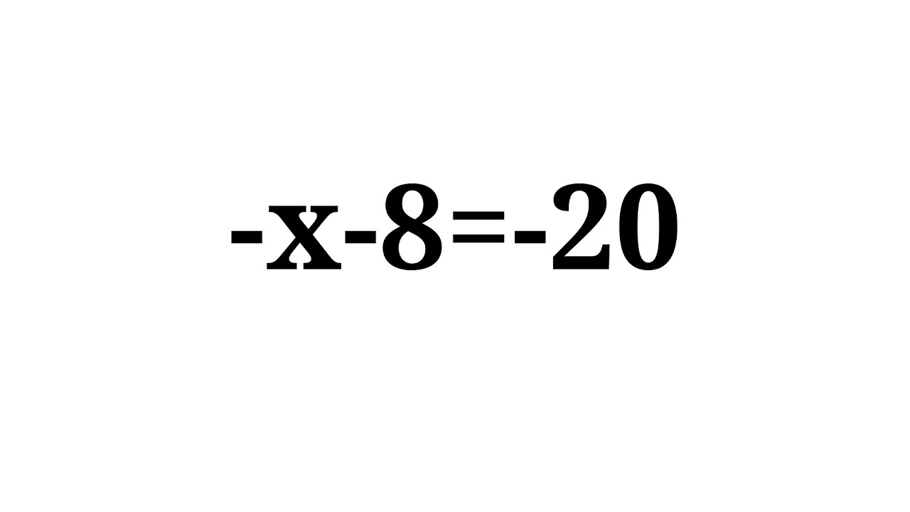 Solve x 8 20 YouTube