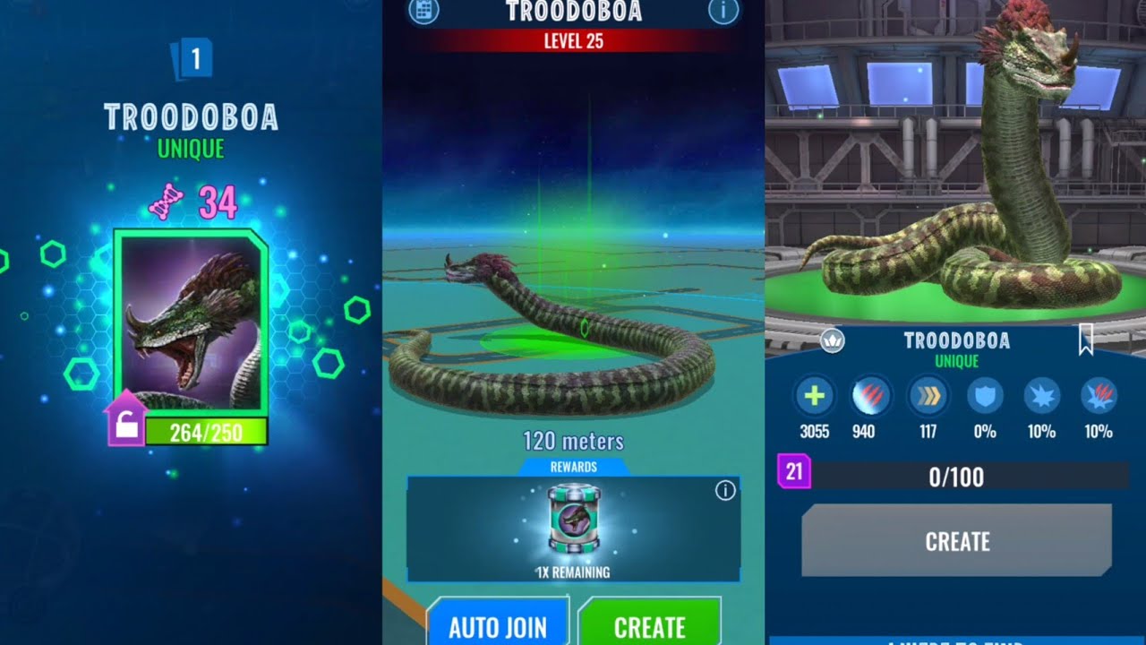Create Unique Troodoboa | Jurassic world alive | - YouTube
