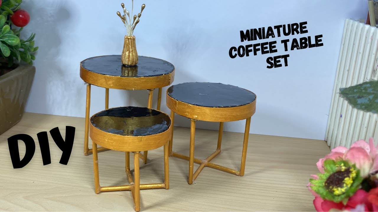 How make Mini Tables || Doll House Miniature || Decor ideas Art || Mini ...