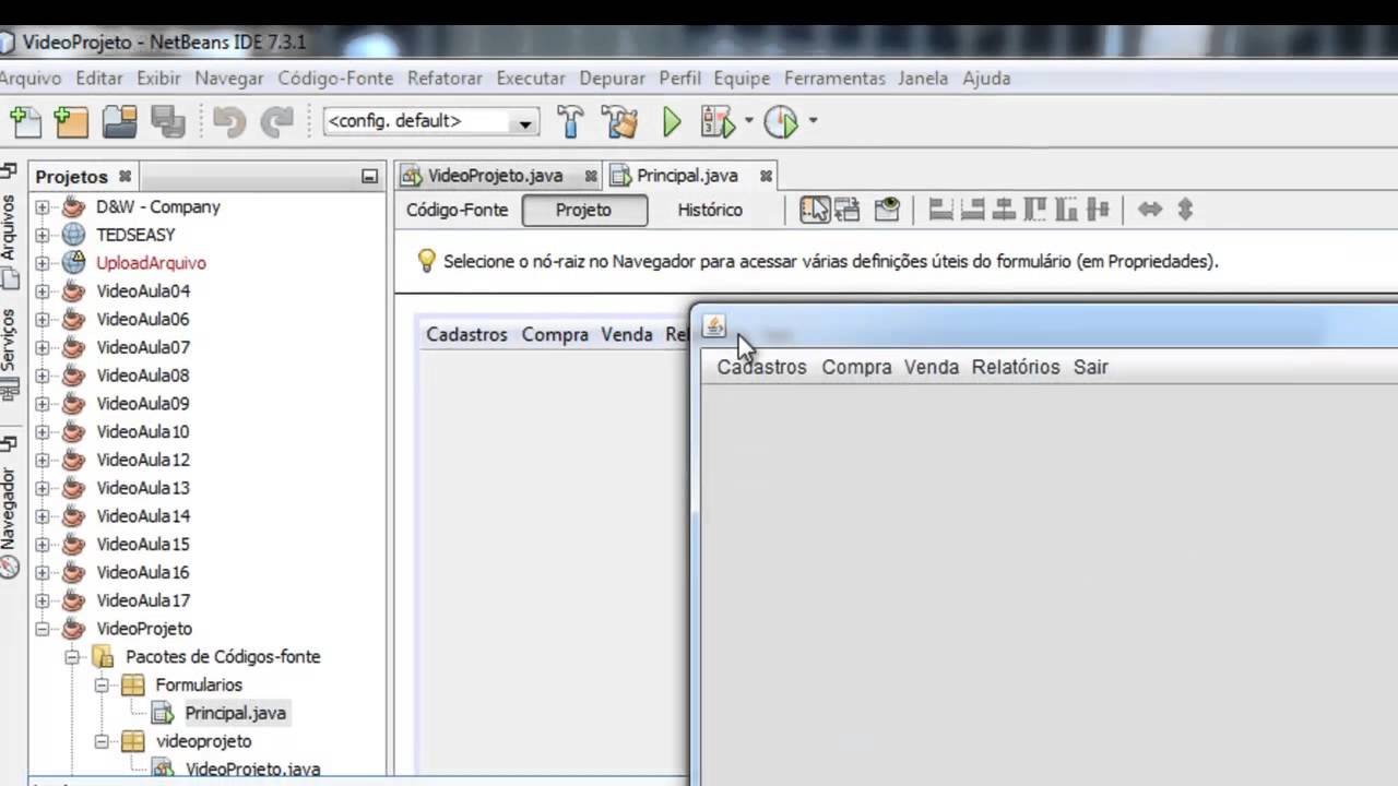 Iniciando interface principal em JAVA - Aula 018 - YouTube