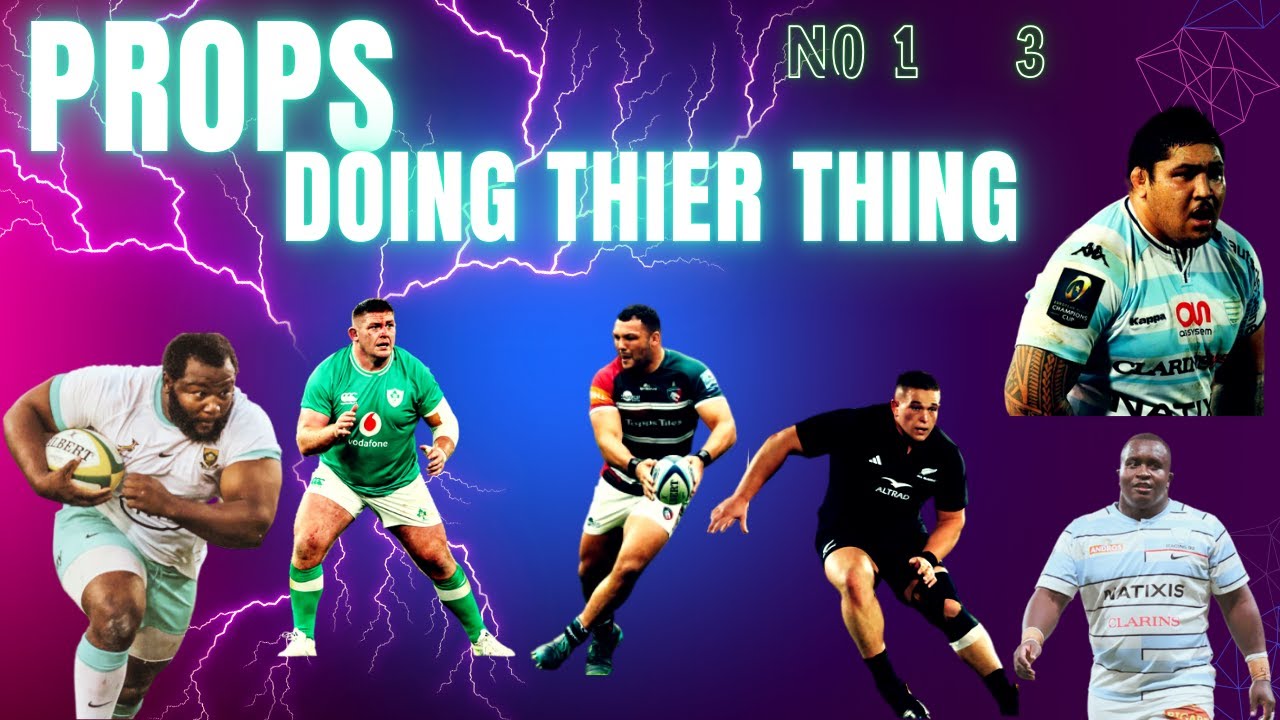 Rugby Props Athletic Moments, Big Hits, Scrums & Tries. - YouTube