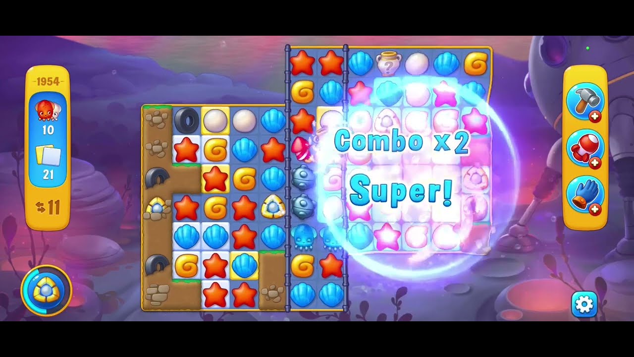 Fishdom gameplay level 1954 fail - YouTube