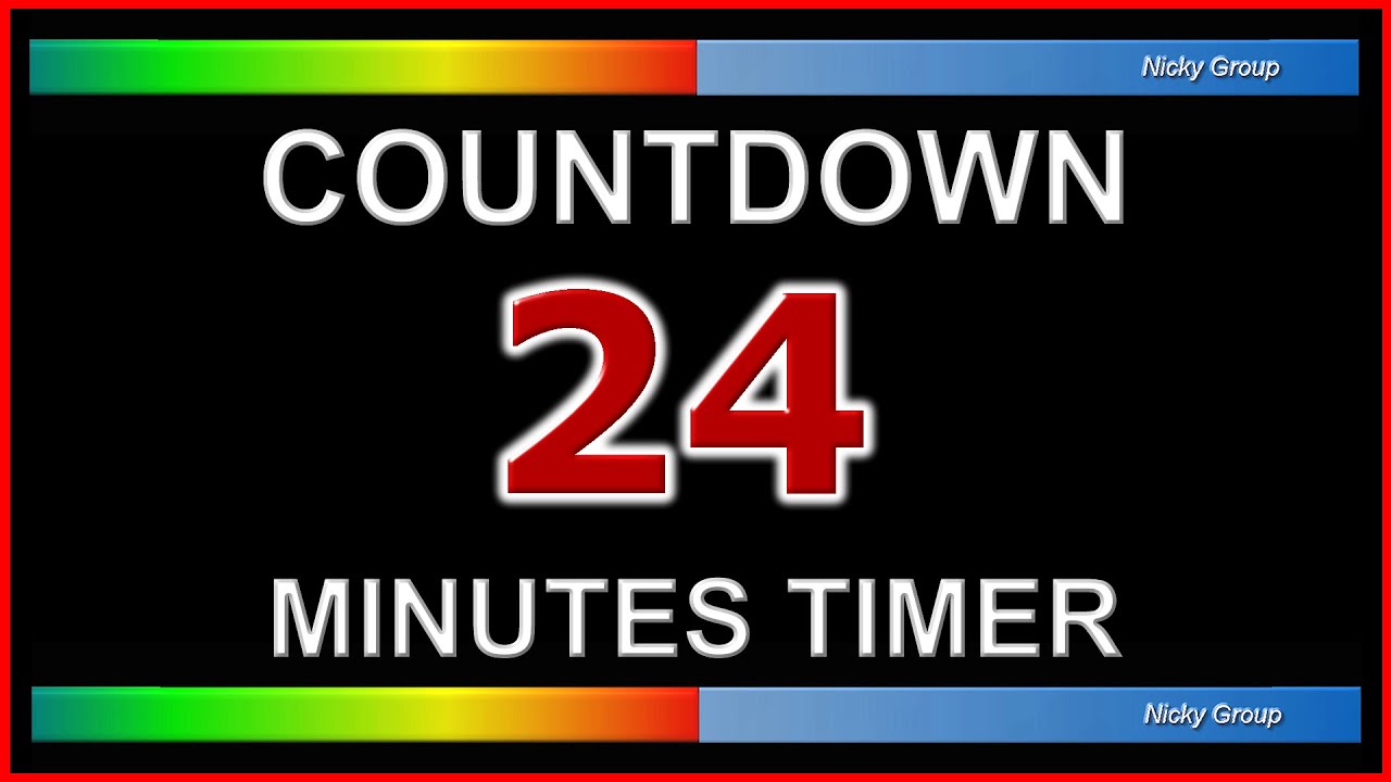 ⏰ 24 Minutes Timer - Countdown Full HD 1080p - Background Relaxing ...