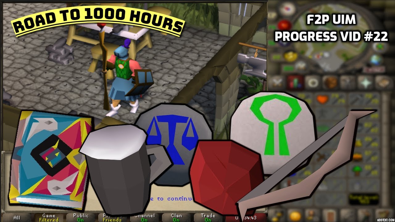 [osrs]F2P UIM Progress Vid #22 - THESE ITEMS HELPED ABUNCH! - YouTube