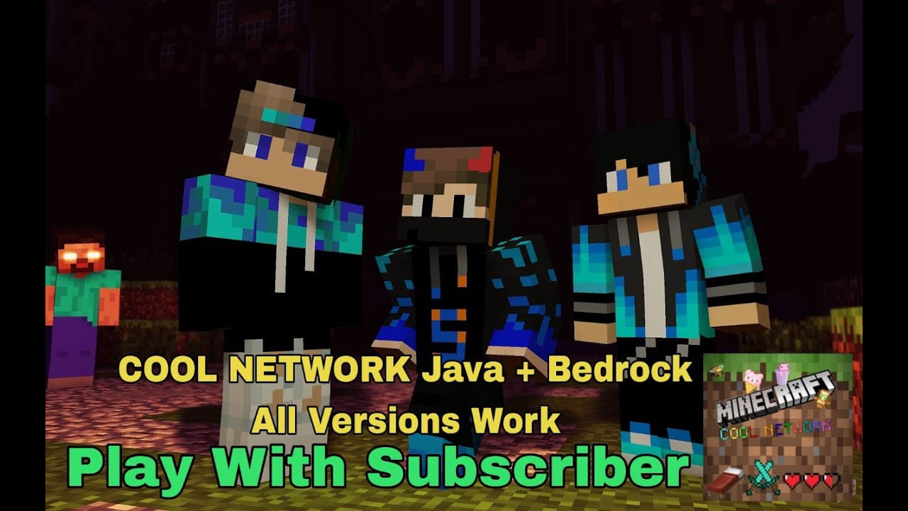 COOL NETWORK SMP+game Java+Bedrock pe all version java1.19 to 1.16 ip: coolnetwork.aternos.me ...