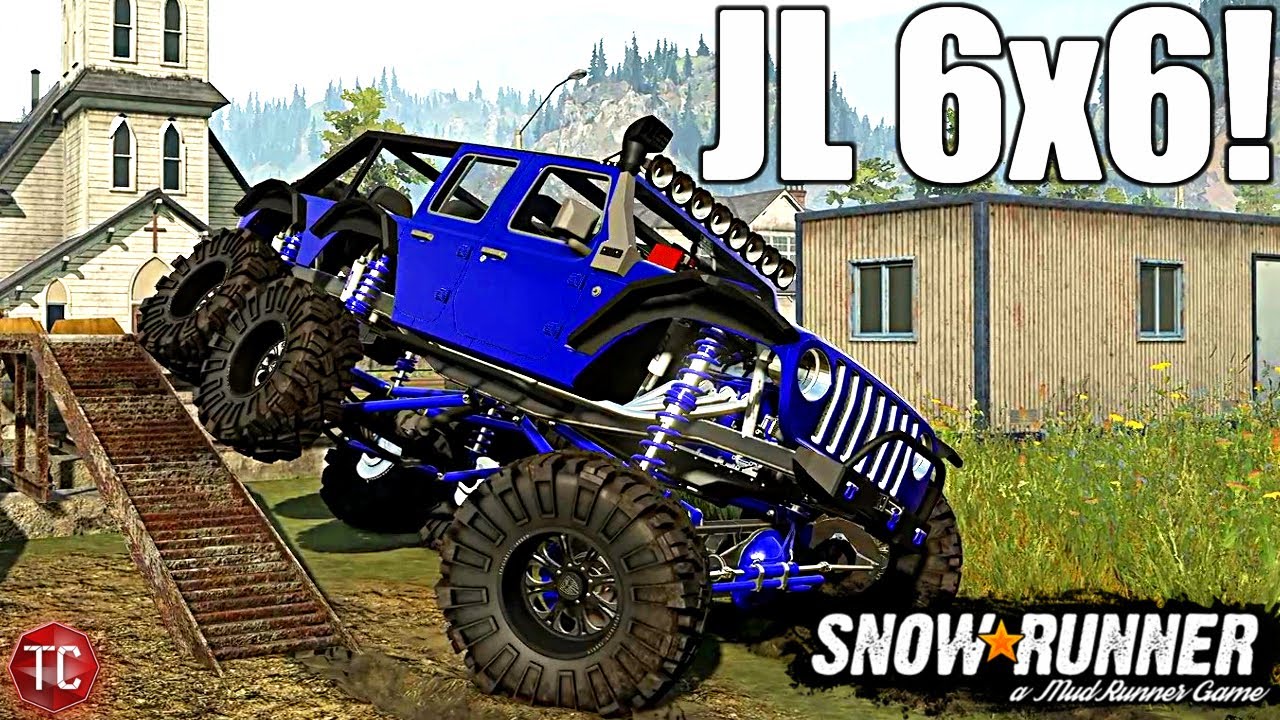 SnowRunner: THE ULTIMATE, V8 Swapped, 6X6 JEEP JL RUBICON! - YouTube