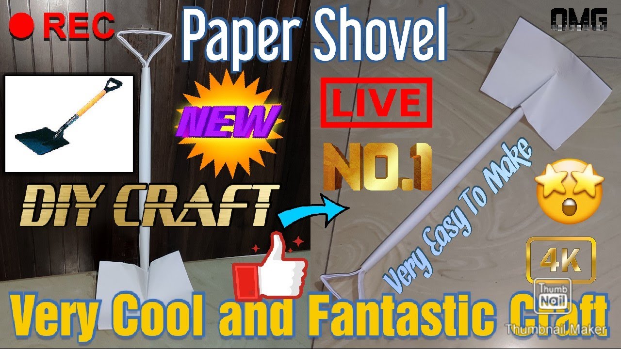 Paper Shovel (Origami and DIY Crafts from A4 Paper) - YouTube