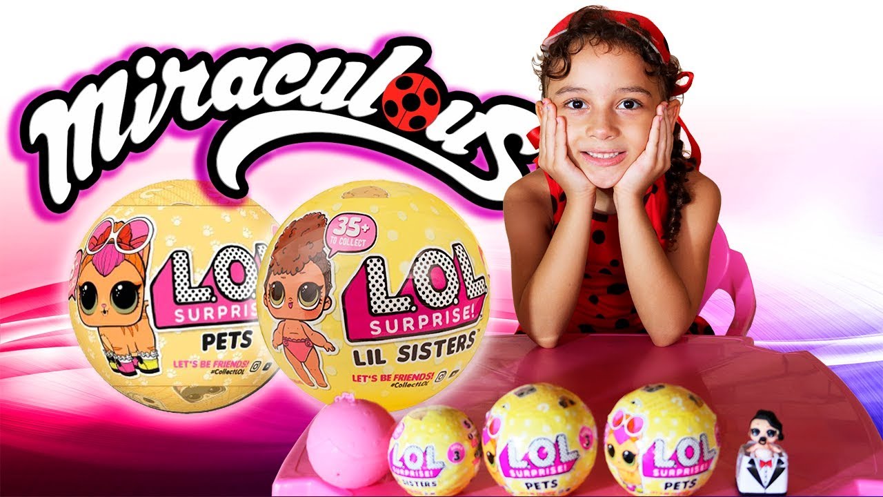 AGATHA VESTIDA DE LADYBUG CAÇA LOL PETS E LOL SISTERS NO QUINTAL - YouTube