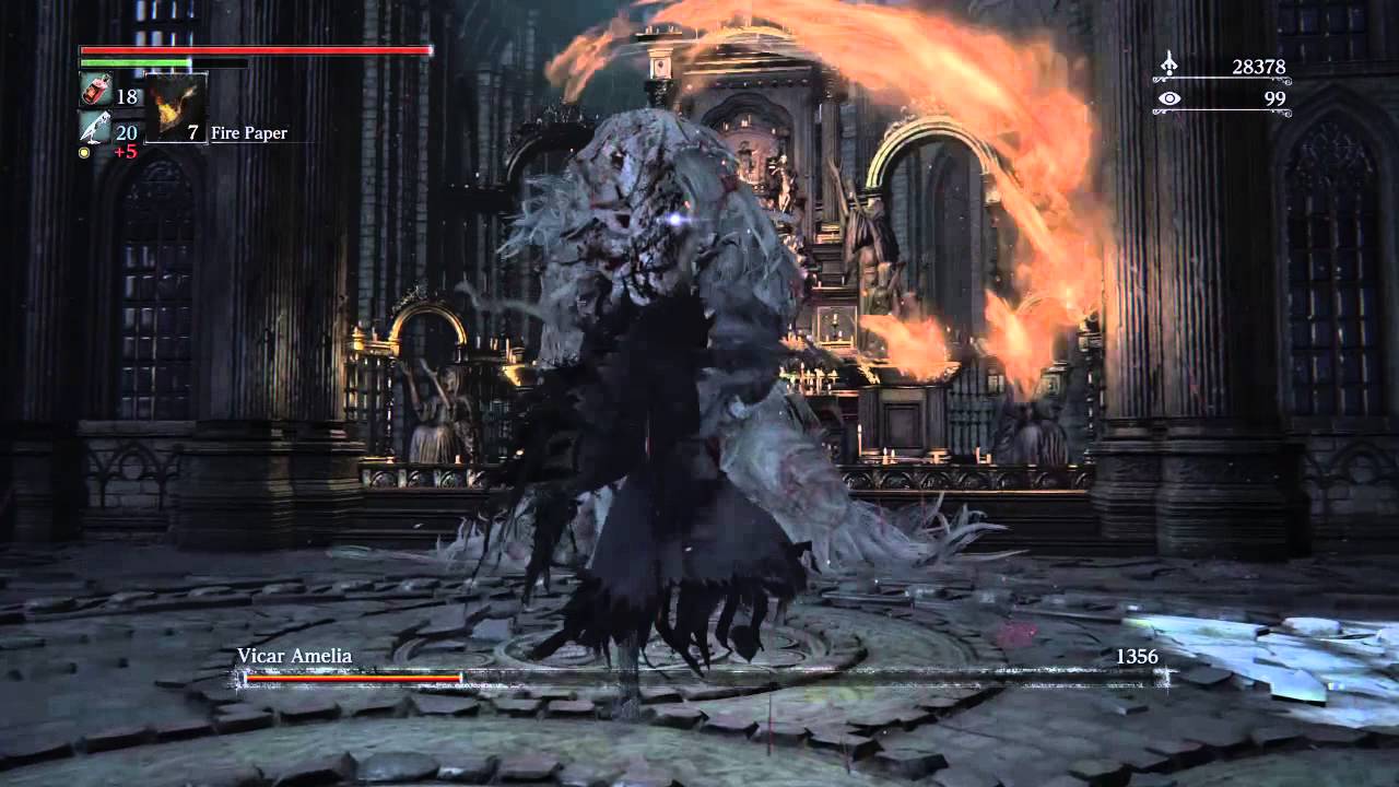 Vicar Amelia NG+2 - Threaded Cane - Bloodborne - YouTube