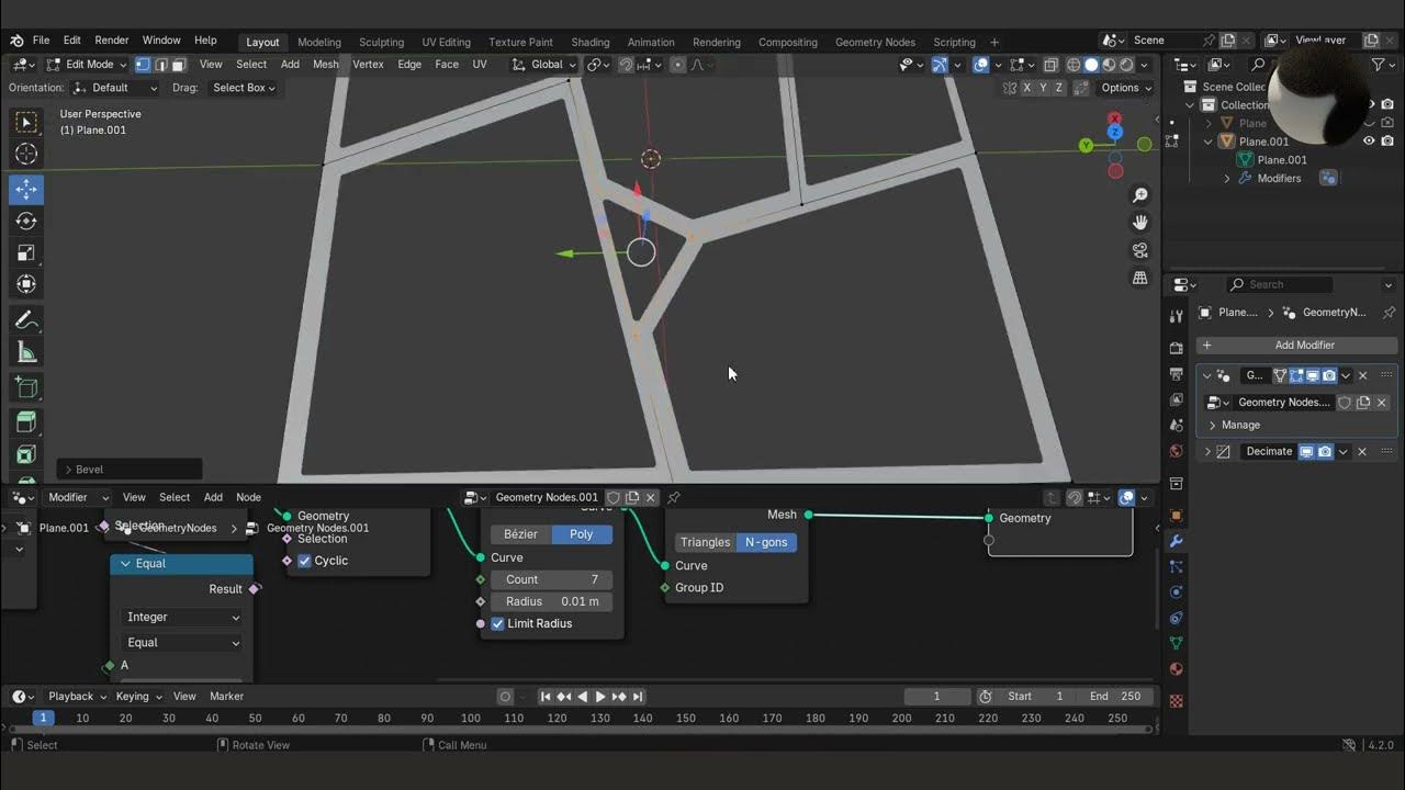 Create Crossroads with Geometry Nodes in Blender - YouTube