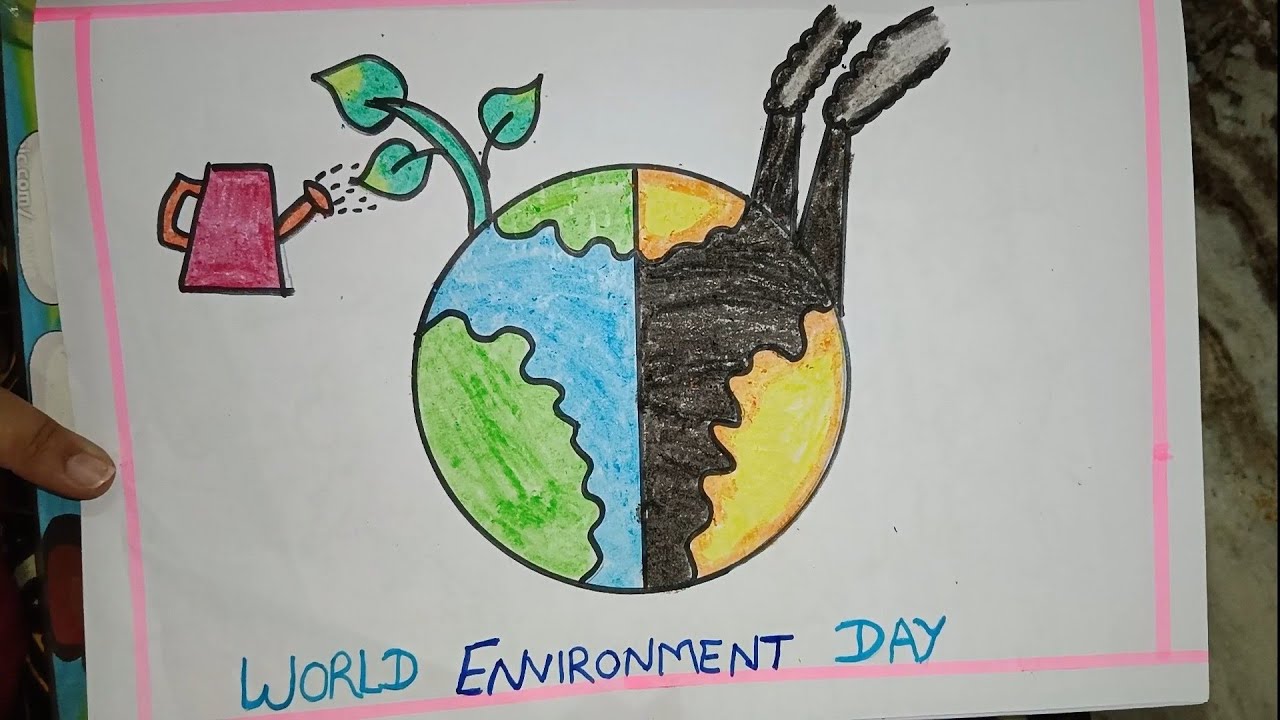 World Environment Day Drawing/World Environment Day Poster Drawing Easy ...