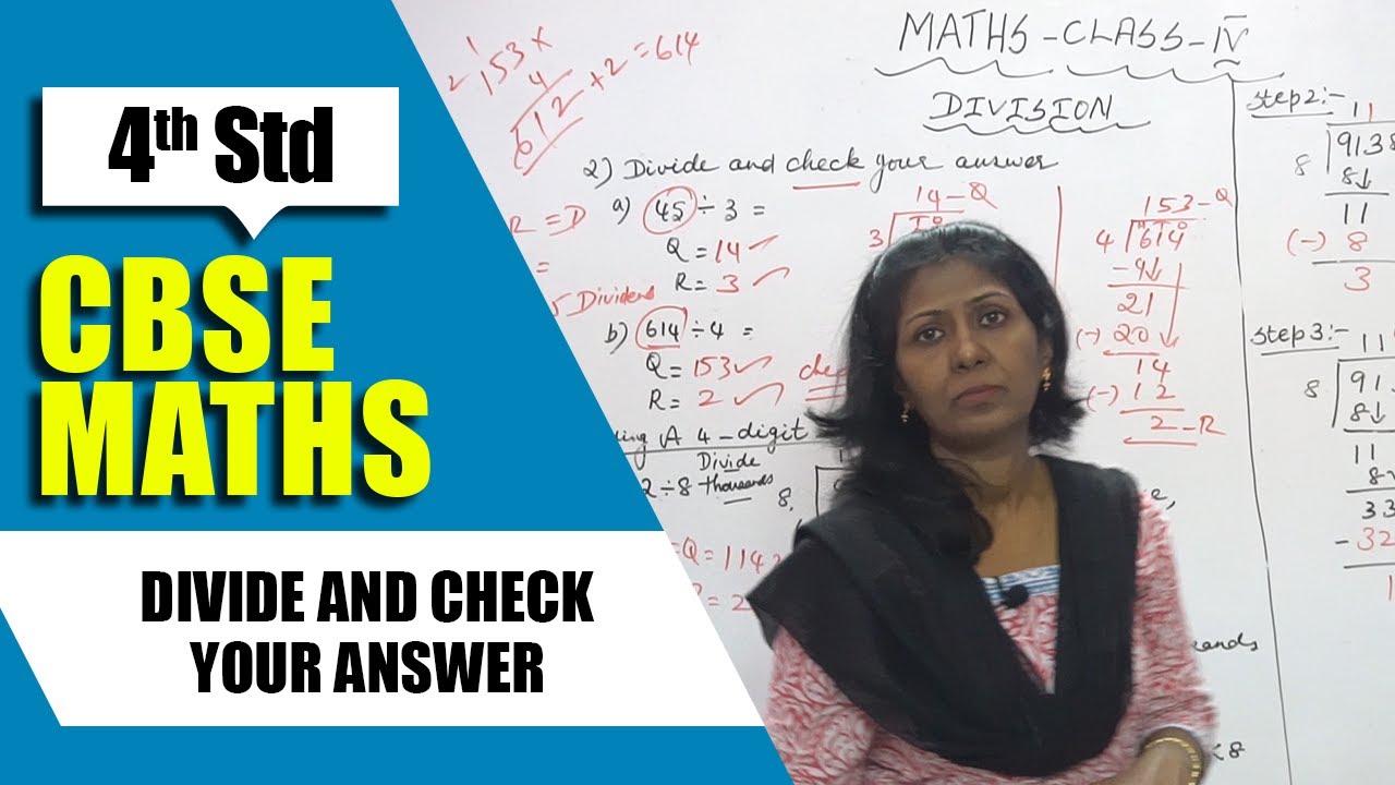 4th Std CBSE Maths Syllabus | Divide and check your answer | CBSE Maths ...