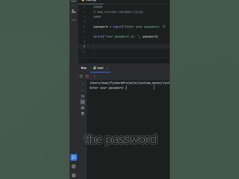 NEVER Handle Passwords Like THIS In Python... #Code - YouTube