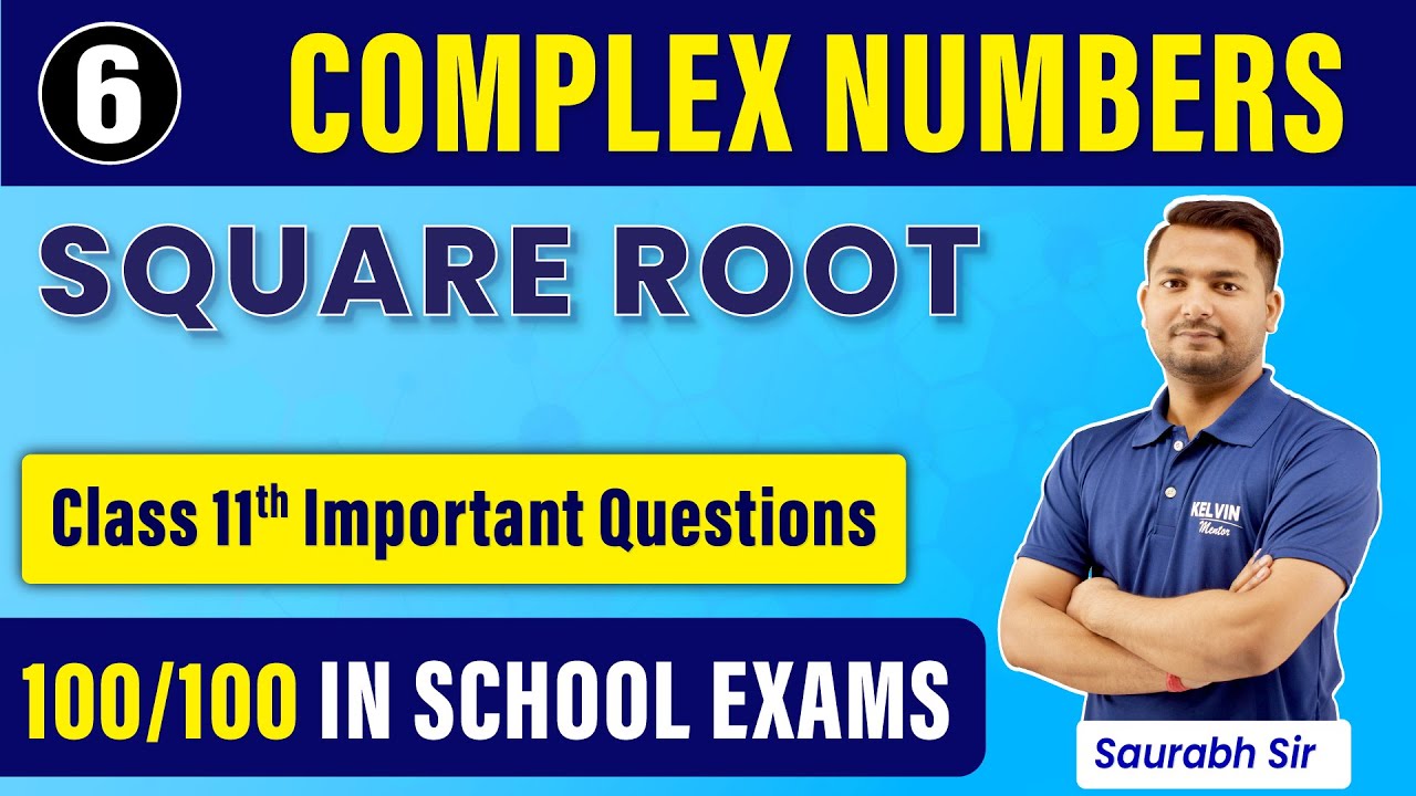 #6 | How to find Square Root of a Complex Number ? Class 11 Maths Imp ...