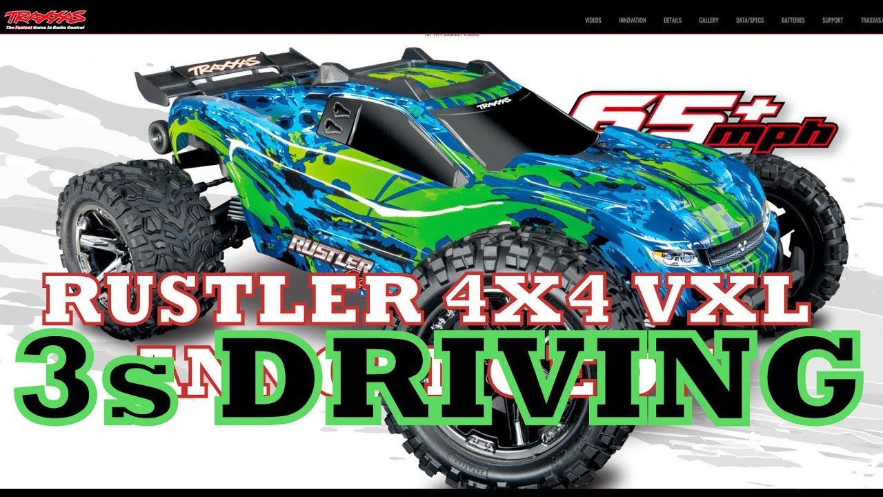 New Traxxas Rustler 4x4 VXL - 3S Driving - YouTube