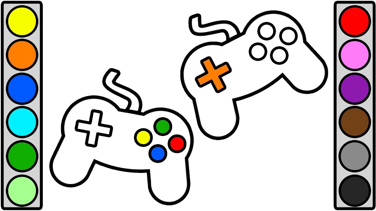 Coloring for Kids with Gamepad Controller - Colouring Book for Children ...