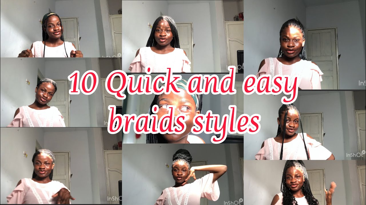 How to style your braids under 30 seconds | 10 quick and easy braid ...