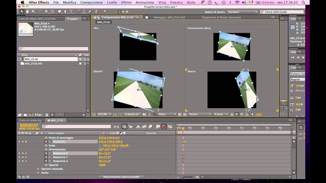 After Effects Tutorial - 23 introduzione al 3D - YouTube
