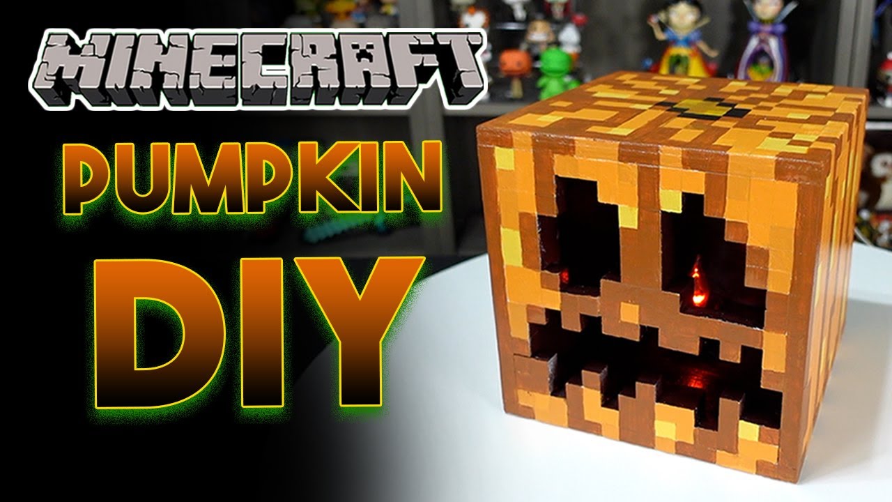 DIY Minecraft Pumpkin: Easy Halloween Craft Tutorial! - YouTube