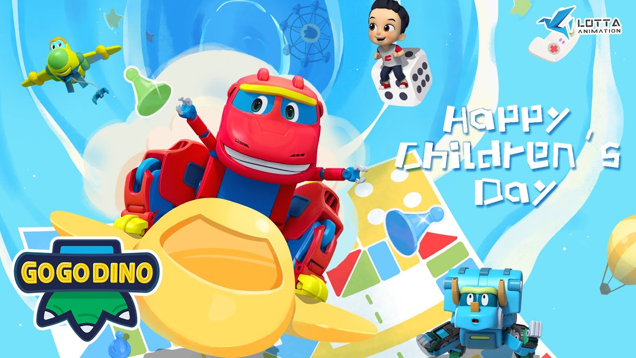 🧸兒童節快樂🎁 Go Go Dino Children's Day Special | Happy Children's Day ...