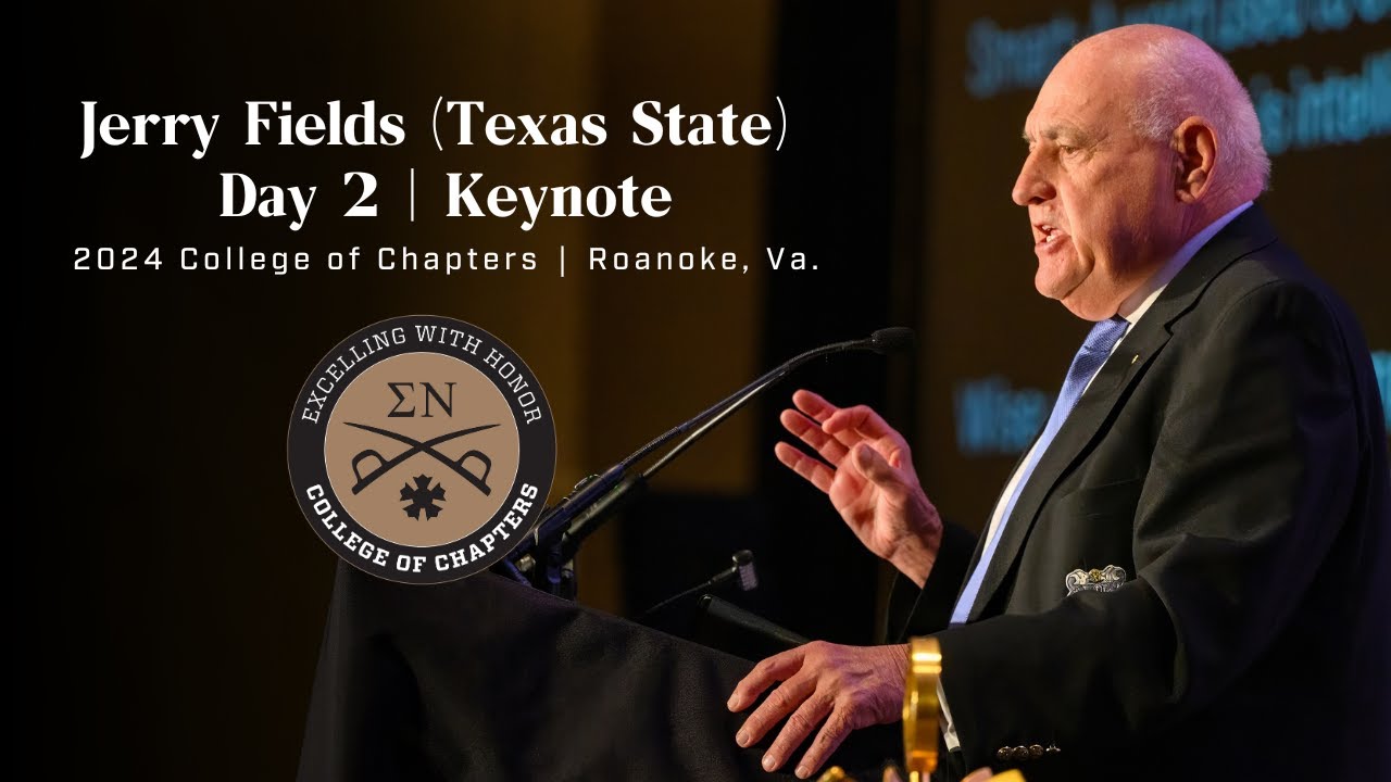 Sigma Nu Alumnus Jerry Fields (Texas State) Delivers Keynote at the ...