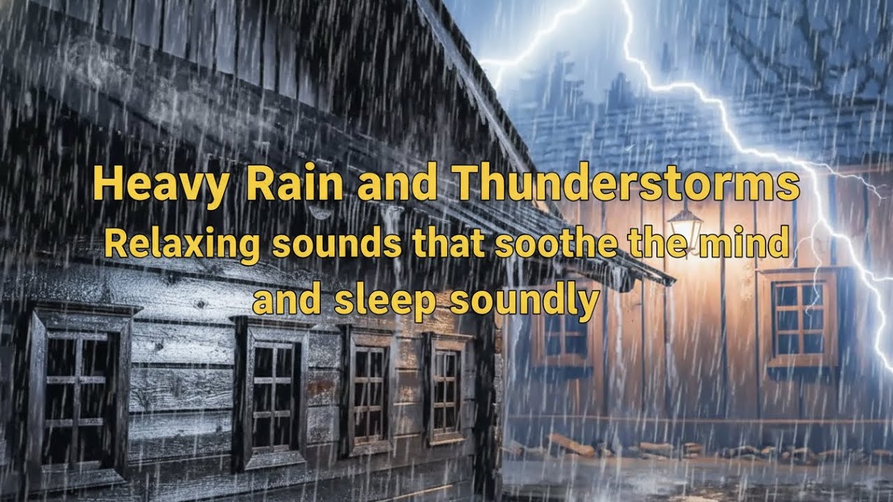 Heavy Rain and Thunderstorms Relaxing sounds that soothe the mind and ...