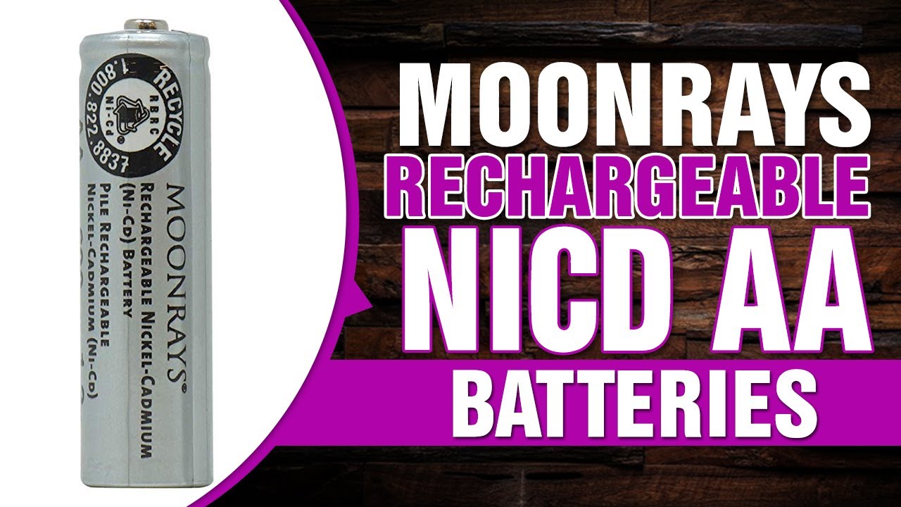 Moonrays 47740SP Rechargeable NiCd AA Batteries for Solar Powered Units ...