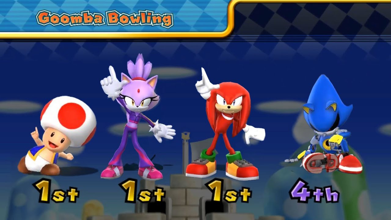 Mario Party 9 "Superstar Bowling Contest: Knuckles, Blaze, Toad, and ...