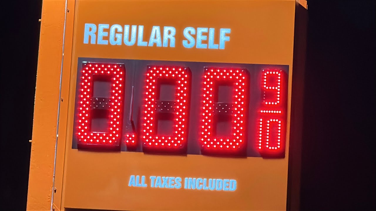 Gas shows $0.009 for each gallon - YouTube