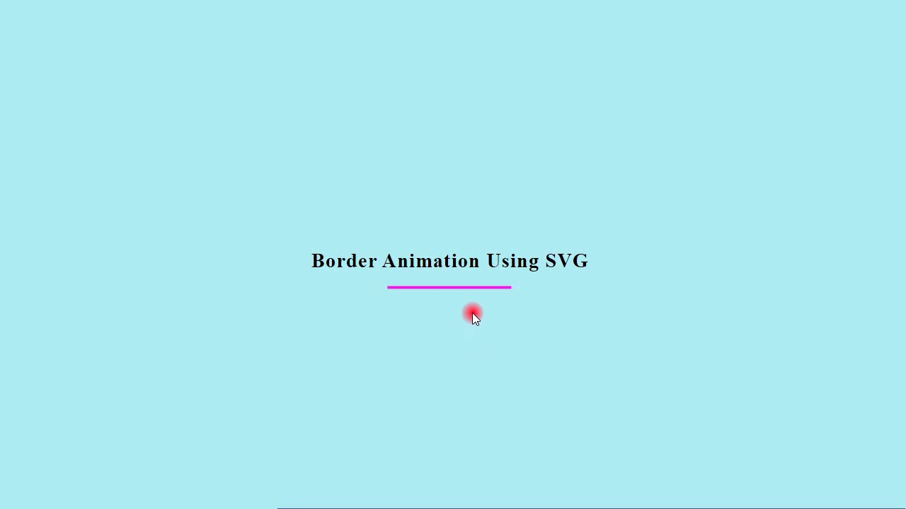 Border Animation using SVG - YouTube