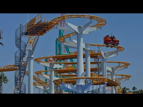 Coast Rider Wild Mouse Style Ride at Knott's Berry Farm (on ride GoPro ...