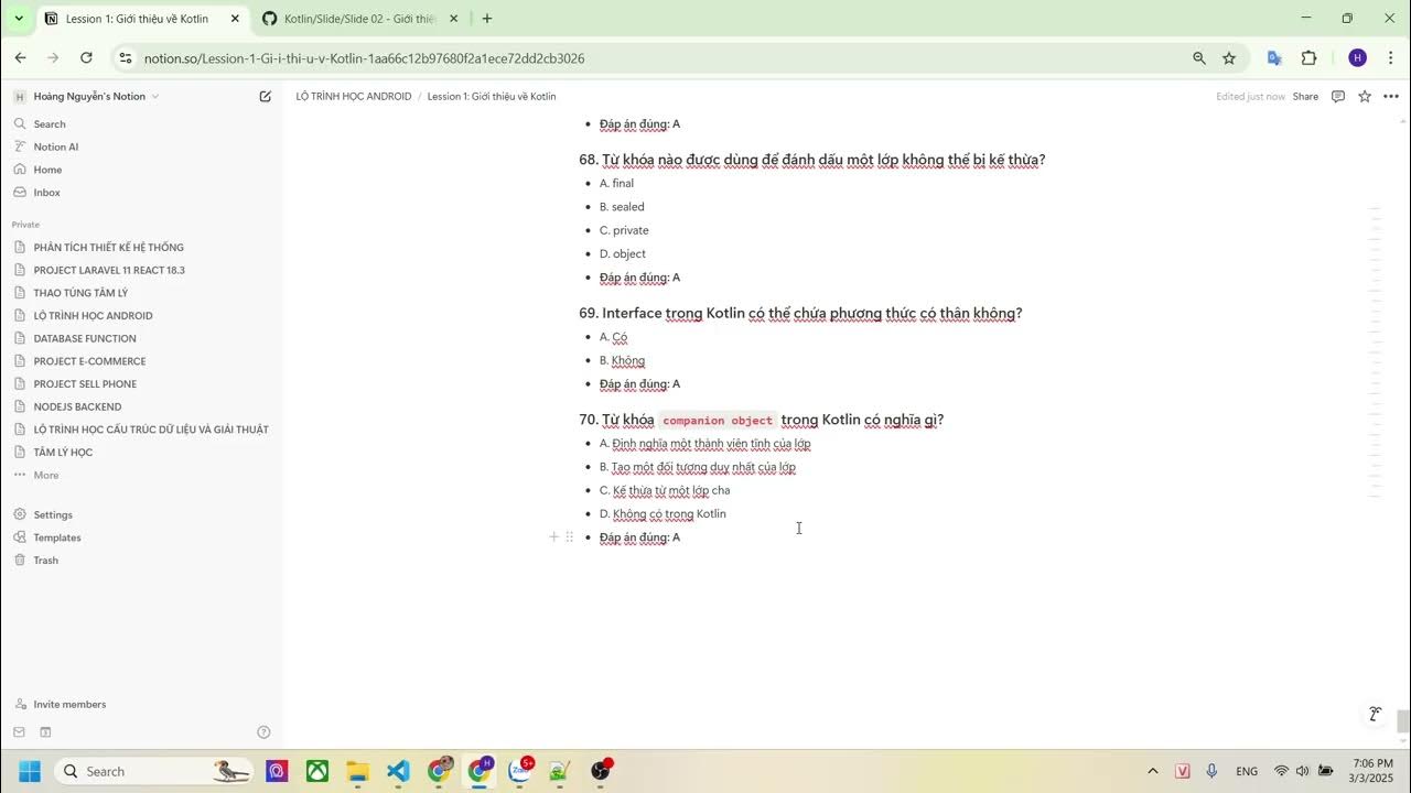 Từ khóa companion object trong Kotlin có nghĩa gì - YouTube