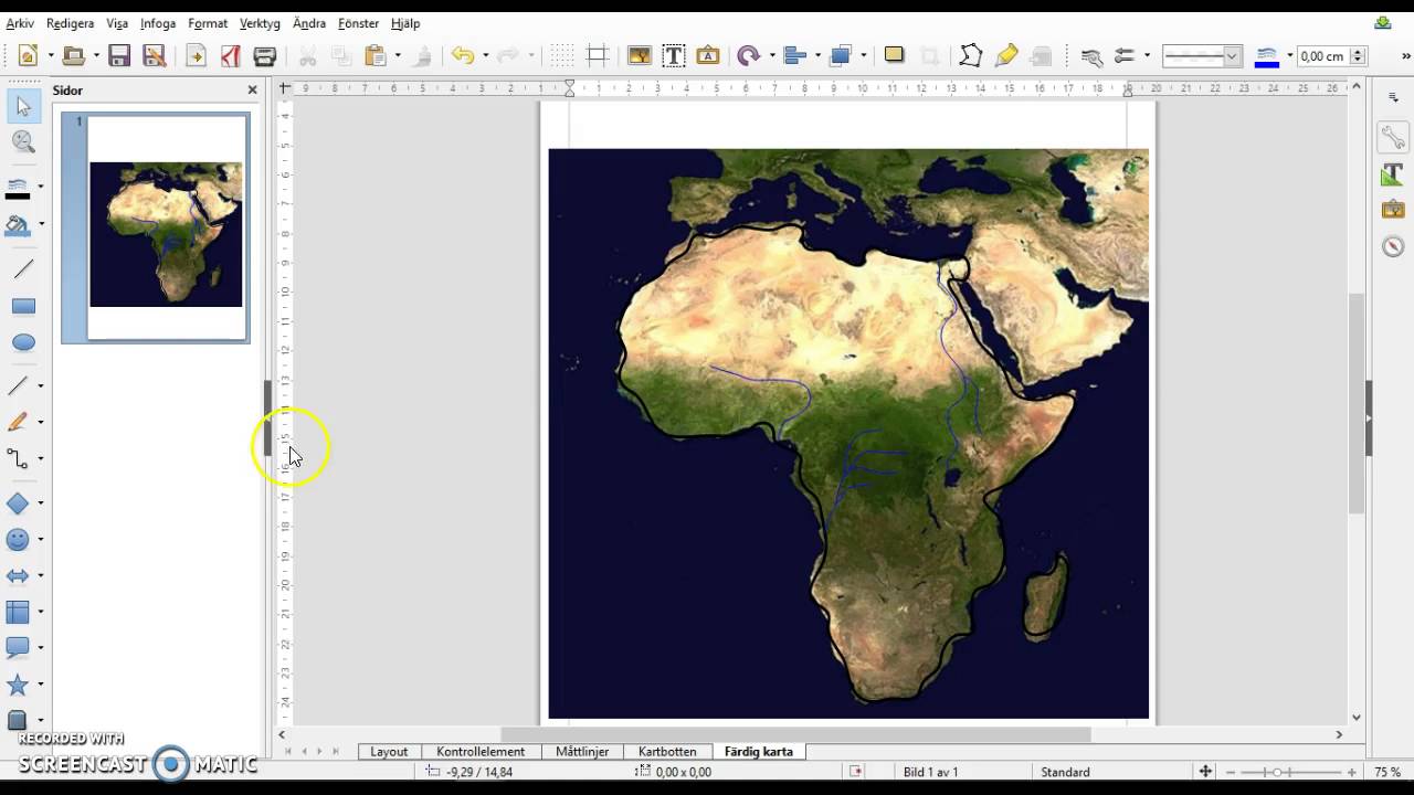 Rita karta i LibreOffice Draw - YouTube