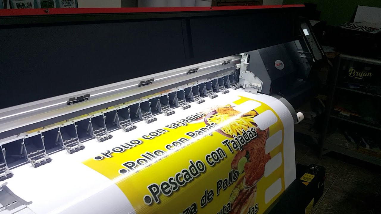 Impresion de lona 10 oz plotter Locor Easyjet 18s - YouTube