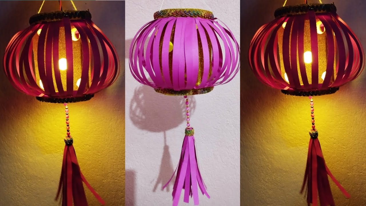 How to make Kandil at home | Akash Kandil making with paper | Diy ...