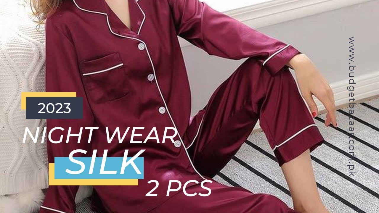 Women silk pajama set | PJs | nightwear | night suit | sleep wear ...